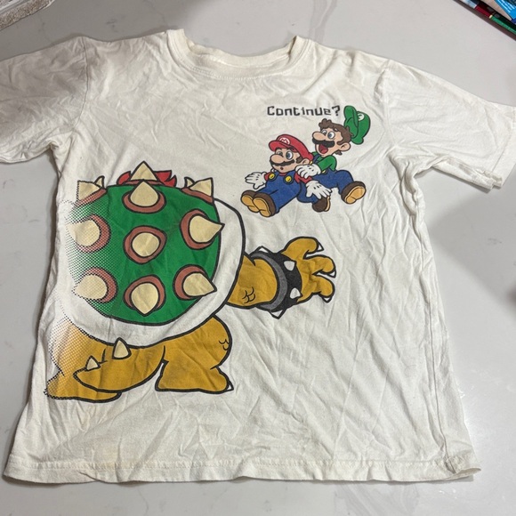 Nintendo | Shirts & Tops | Nintendo Kids Tshirt White With Green And ...
